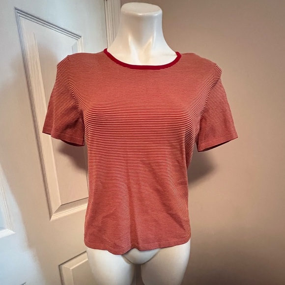 Kasper | Tops | Jasper Red And White Striped Shirt | Poshmark